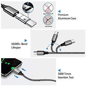 Short USB C to USB C Cable 1FT 3Pack 60W PD Fast Charging Type C Nylon Braided Charger Cord Compatible with Samsung Galaxy A01 A03S A11 A12 A13 A21 A32 A42 A51 A71 A80 A81 A90 S22 S21 Note 20