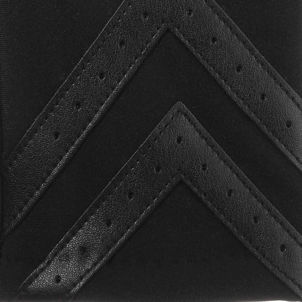 isotoner womens Spandex Touchscreen Cold Weather With Warm Fleece Lining and Chevron Details Winter Gloves, Black, Large X-Large US