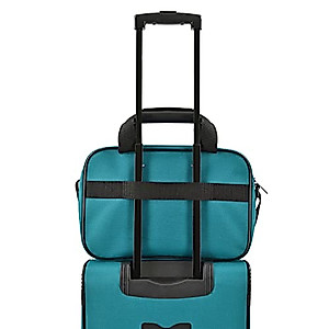 U.S. Traveler Rugged Fabric Expandable Carry-on Luggage Set, Teal, 4 Wheel