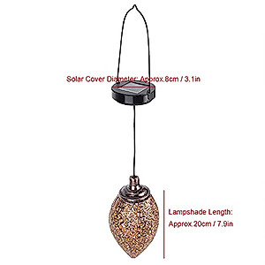 Solar Lantern, Retro Landscape Light, Waterproof Environmentally Friendly LED Home Lighting Iron Garden for Outdoor Decor Yard