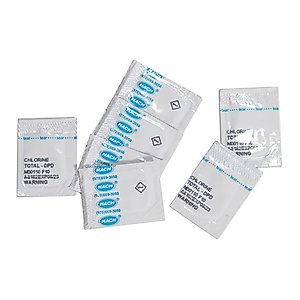 Hach 2105669 DPD Total Chlorine Reagent Powder Pillows, 10 mL, (Pack of 100)