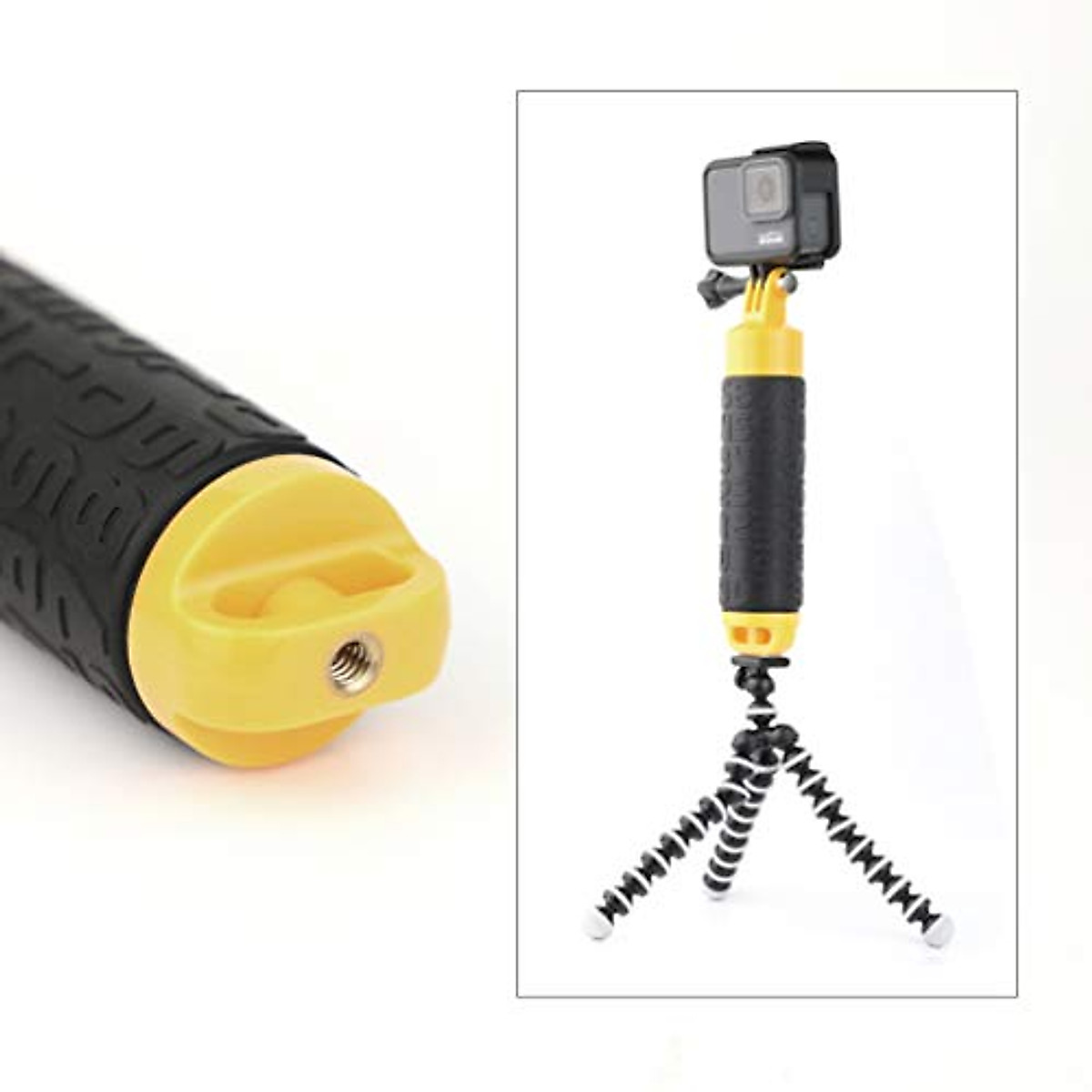 Waterproof Floating Hand Grip Monopod for GoPro Hero 1 2 3 3+ 4 5 6 7 8 9 Session 2018 Action Camera, and and AKASO EK5000 EK7000/SJCAM SJ4000 SJ5000