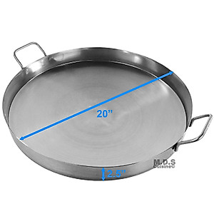 Comal 20" Laguna Stainless Steel Heavy Duty Stir Fry Griddle Concave
