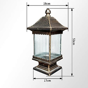 SPNEC Creative Outdoor Waterproof Courtyard Gate Wall Landscape Garden Home Villa Column Head Lamp