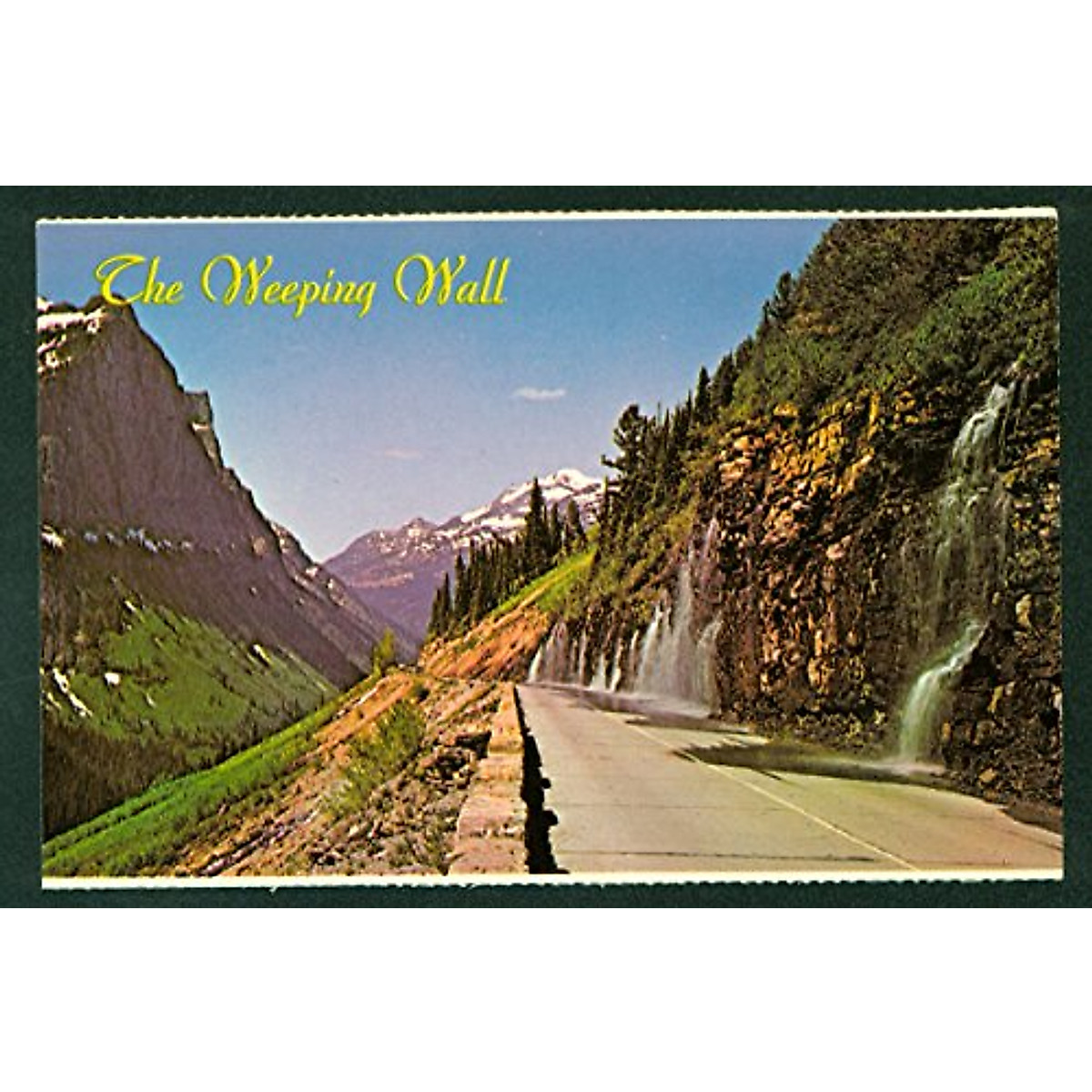 Weeping Wall on Going-To-The-Sun Road Glacier National Park Montana MT Postcard