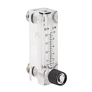 Gas Flow Meter,Boxwizard Oxygen Flow Meter Lzm6T Acrylic Pmma Adjustable Panel Type Gas Flowmeter 1~10Lpm 1/4"Bsp M18x1.5 Flow Meter Gas Acrylic