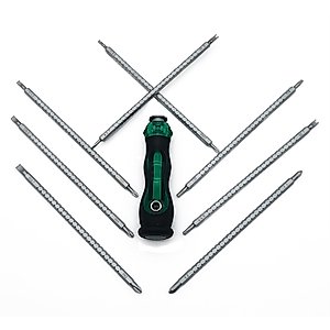 SOWINOS Screwdriver Set with Case, Extended Heavy Duty Magnetic Professional Level Screwdriver Kit, Slotted Phillips Torx Triangle Y-shaped U-shaped Double-headed Combination