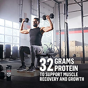 Muscle Milk Genuine Protein Powder, Vanilla Crème, 2.47 Pound, 16 Servings, 32g Protein, 2g Sugar, Calcium, Vitamins A, C & D, NSF Certified for Sport, Energizing Snack, Packaging May Vary