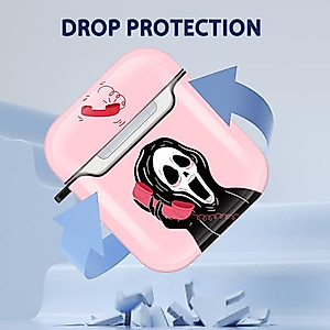 Ulirath Case for AirPod 2/1 Skull Funny Unique Design Unique Scary Cute for AirPods Air Pods 1st/2nd Design Skeleton Cover Cases Skin for Boys Girls Kids