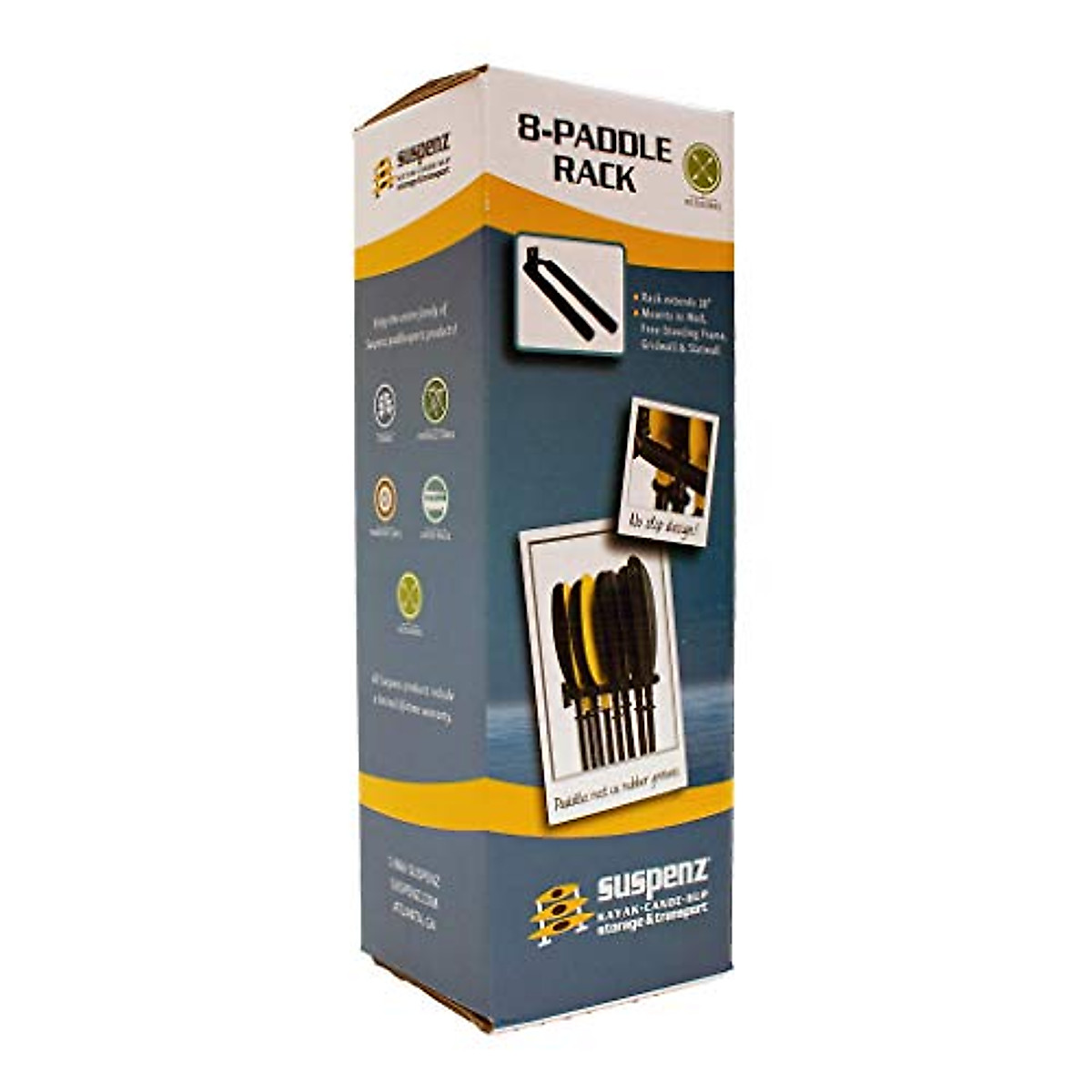 Suspenz 8-Paddle Rack, Black (34-0008), 18", Kayak