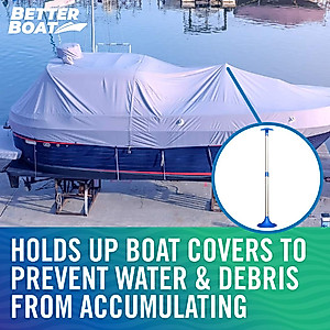 Boat Cover Support Poles 1 PK Support Systems - One Adjustable Small to Large Posts Boat Cover Pole for Jon Boat Pontoon Boat Cover Aluminum Boat Tarps Bimini Tops Marine Grade