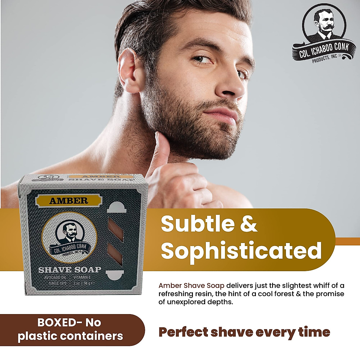 COL CONK AMBER SHAVE SOAP