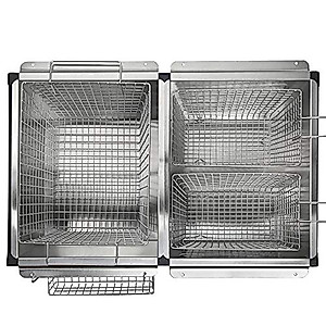 Barton High-Pressure Freestanding Triple Basket Deep Fryer Dual Burner Propane Fish Cooker Fry Basket Fryer