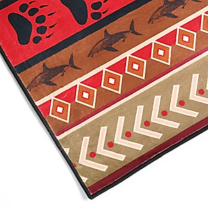 Western Rugs for Farmhouse, Western Rugs for Living Room, Southwestern Rug, Brown Rustic Western Texas Star Modern Rug, Carpet Runner Non-Slip for Hallway, Kitchen, Living Room, Bedroom 65