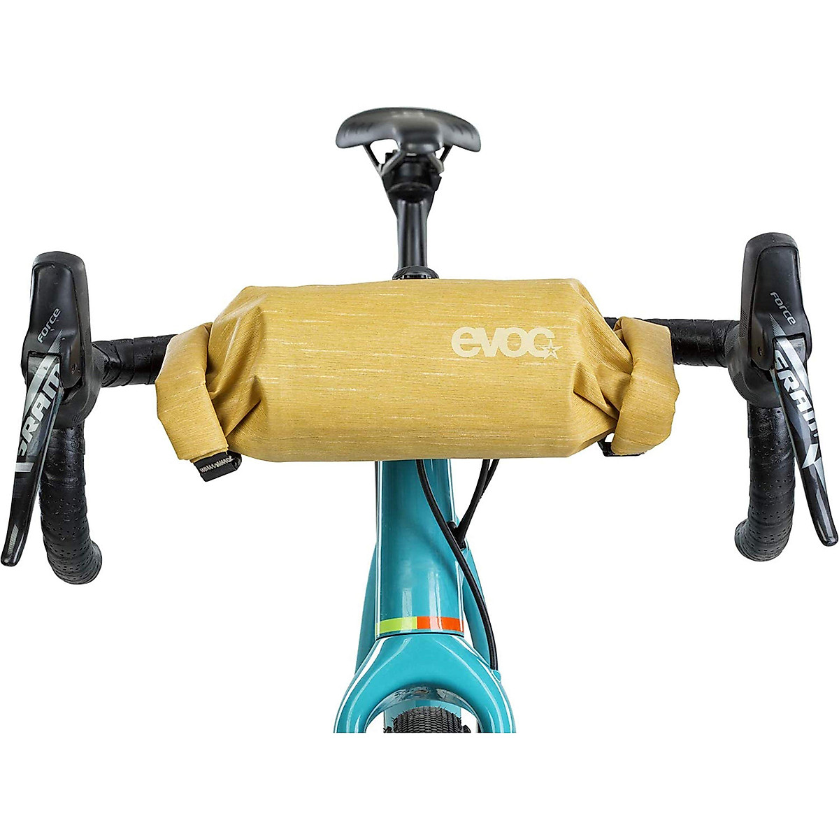 EVOC HANDLEBAR PACK BOA Handlebar Bag Bicycle Bag for Additional Storage Space (Size: L, 5L Storage Space, BOA Fit System, Quick Access on Both Sides, Waterproof and Dirt-Repellent), Clay Yellow