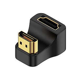 Necvior Adjustable Male to Female Adapter 180-Degree U-Turn Connector for Laptop Enhanced Viewing Experience 180 Degree HDMI-comptible Adapter Connector Converter 8k 60hz Male to Female