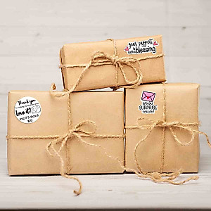 Wailozco 240 PCS Cute Thank You for Helping Business Stickers,Funny Small Business Envelopes Stickers for Business Packages/Handmade Goods/Bags, Theme Small Shop Business Stickers for Envelopes Seals