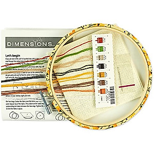 Dimensions Birdie Teacup Counted Cross Stitch Kit for Beginners, 6" Diameter, Multicolor 5 Piece