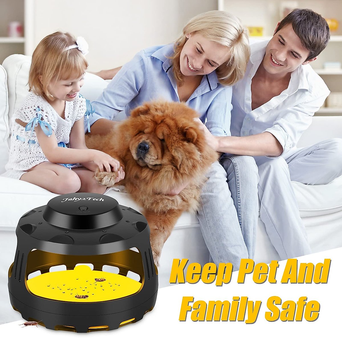 2 Pack Flea Traps for Inside Your Home,2023 𝗨𝗽𝗴𝗿𝗮𝗱𝗲𝗱 Flea Trap with LED Light for Indoor,Flea Killer Bed Bug Trap with 20 Sticky Pads,Sticky 𝗙𝗹𝗲𝗮 𝗧𝗿𝗮𝗽,Safe for Kids,Friendly to Pets