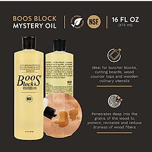 John Boos MYSB Mystery Butcher Block Oil, 16 Ounce Bottle