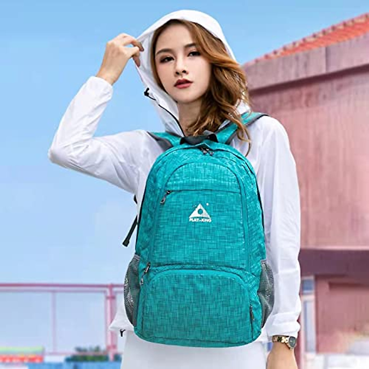 PLAY-KING Foldable Waterproof Lightweight Backpack for Shopping Travel or Hiking, for Men or Women