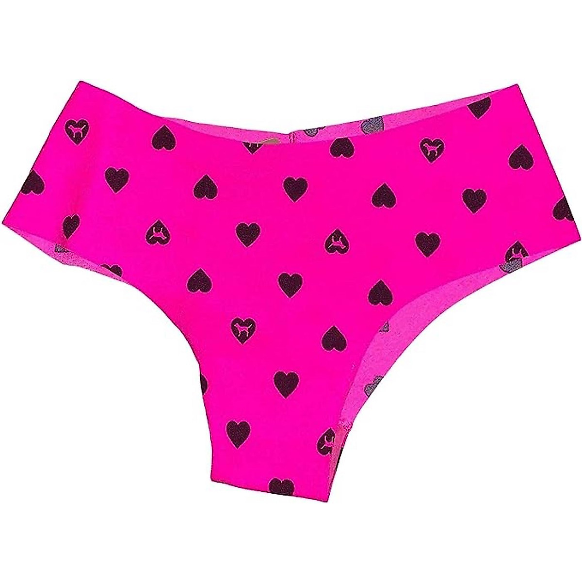 Victoria's Secret Pink Smooth No Show Cheekster Underwear/Panty Color Pink Heart New (as1, alpha, s, regular, regular)