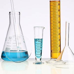 Baluue Graduated Cylinder 10mL Glass Measuring Cup With Spout Wide Mouth, Conical Beaker Liquid Dispenser Measuring Cylinder Experiment Tool for Science Teaching