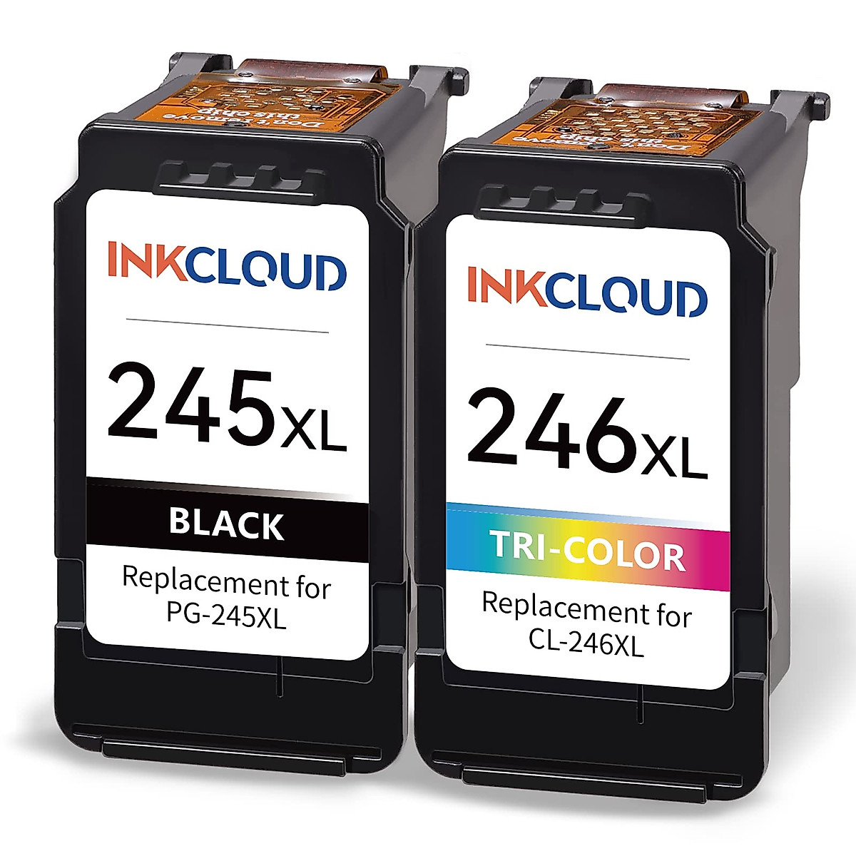 Ink Cartridges Replacement for Canon PG-245XL CL-246XL PG-243 CL-244 for Canon Pixma MX492 MX490 MG3022 MG2920 MG2522 TR4520 TS3122 TS202 MG2420 MG2520 MG2922 IP2820 Printer Ink (1 Black,1 Tri-Color)