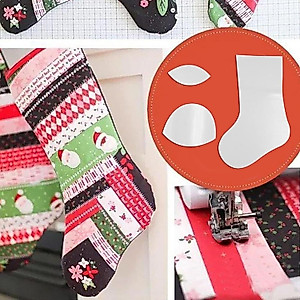Handmade Christmas Stocking Template Set, Personalized Christmas Stockings Template for Sewing, Creative DIY Acrylic Christmas Eve Socks Sewing Quilting Knitting Stencil