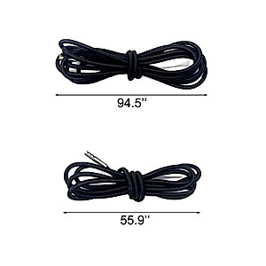 4pcs Black Replacement Cord for Zero Gravity Chair Universal Elastic Chair Repair Cord Ties Kit for Sun Loungers, Garden Chairs, Outdoor Recliners, Folding Chairs Chair, Bungee Chairs