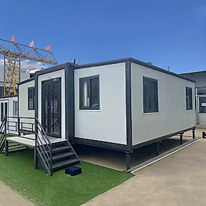 Folding House Solar Tiny Houses Ready to Living 2 Bedroom Mobile Portable Home Prefab Expandable Container House
