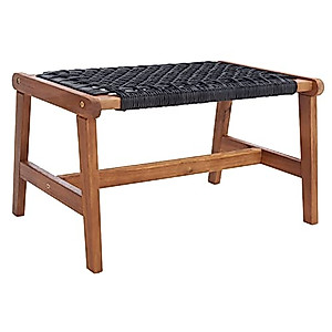 SAFAVIEH Outdoor Collection Chantelle Natural/Black Woven 5-Piece Patio Set