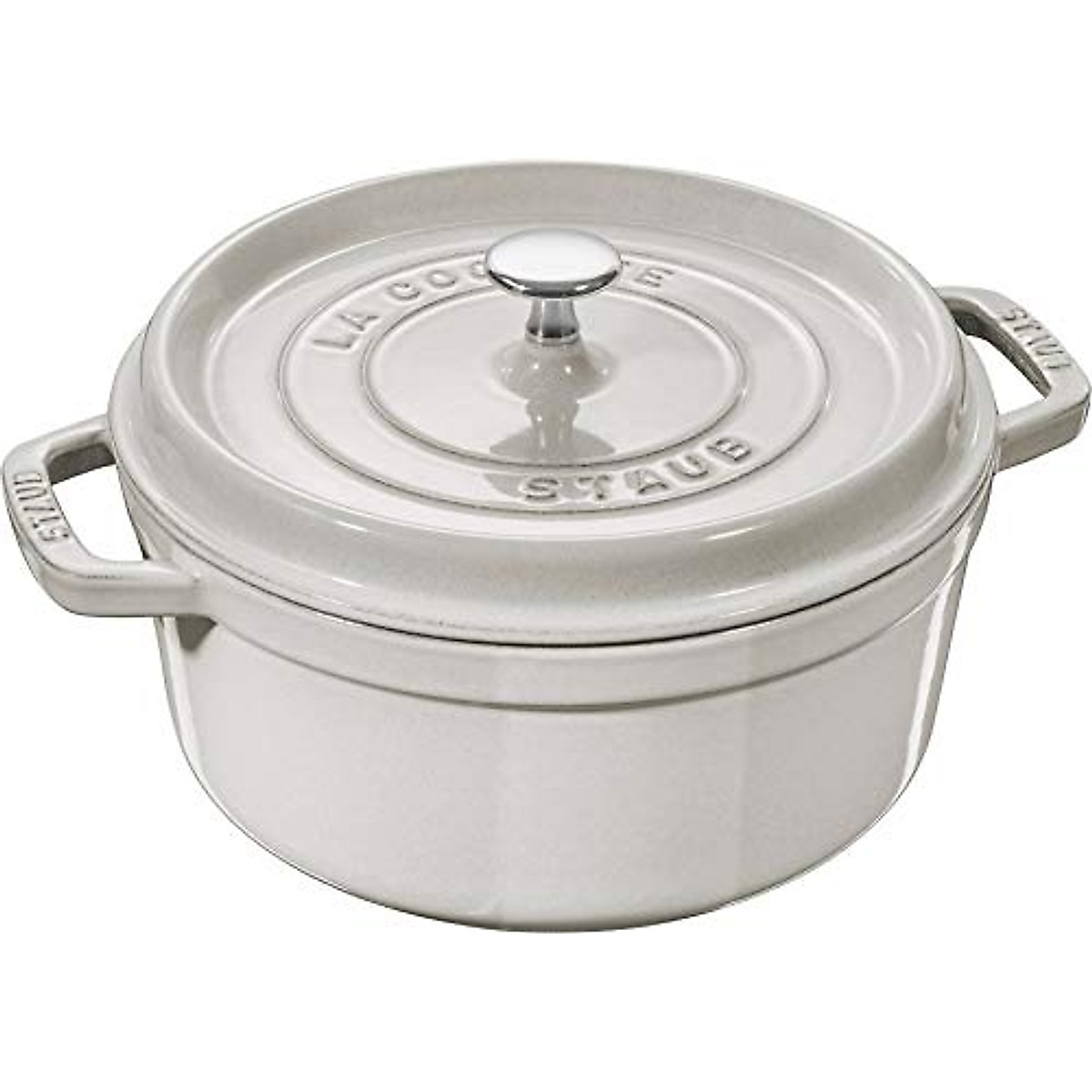 Staub 40501-410 Picot Cocotte Round Campagne 7.9 inches (20 cm), Both Hands, Cast Iron, Enameled Pot, Induction Compatible [Japanese Seller with Serial Number] La Cocotte Round