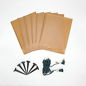 Lumabase Electric LED Luminaria Kit, Tan - Set of 6