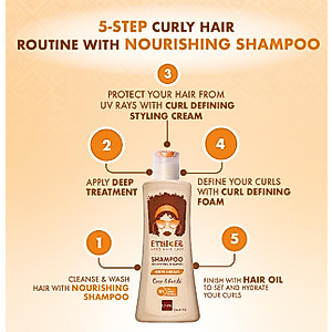 ETNIKER Nourishing Shampoo | Cleanse, Hydrate & Nourish | Coconut & Shea Butter | Free from Sulfates, Salt, Silicones, Mineral Oil, and Parabens | by L’MAR (1 Bottle, 8.4, Fl Oz)