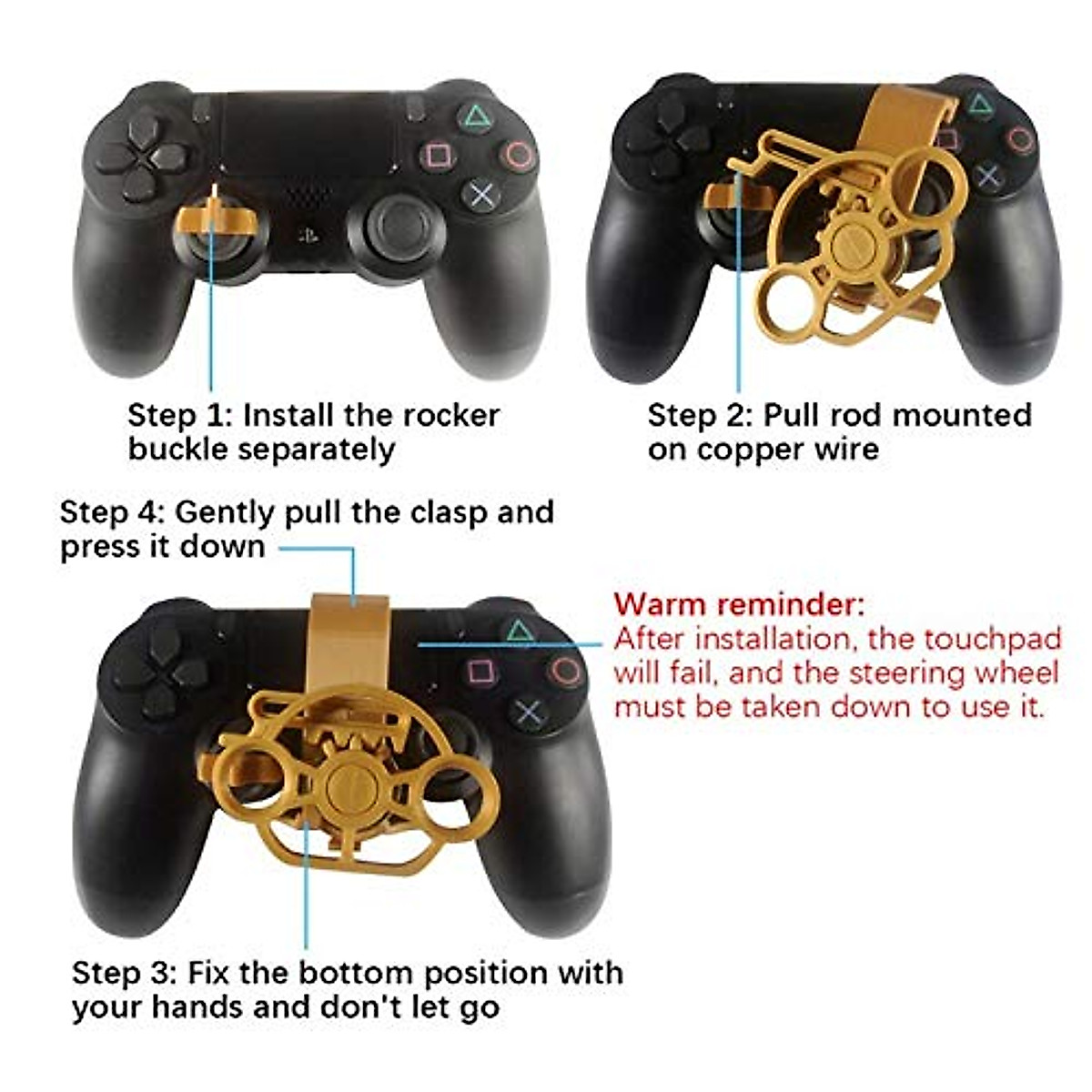 PS4 PS3 Gaming 3D printed mini Car steering wheel Driving Gaming