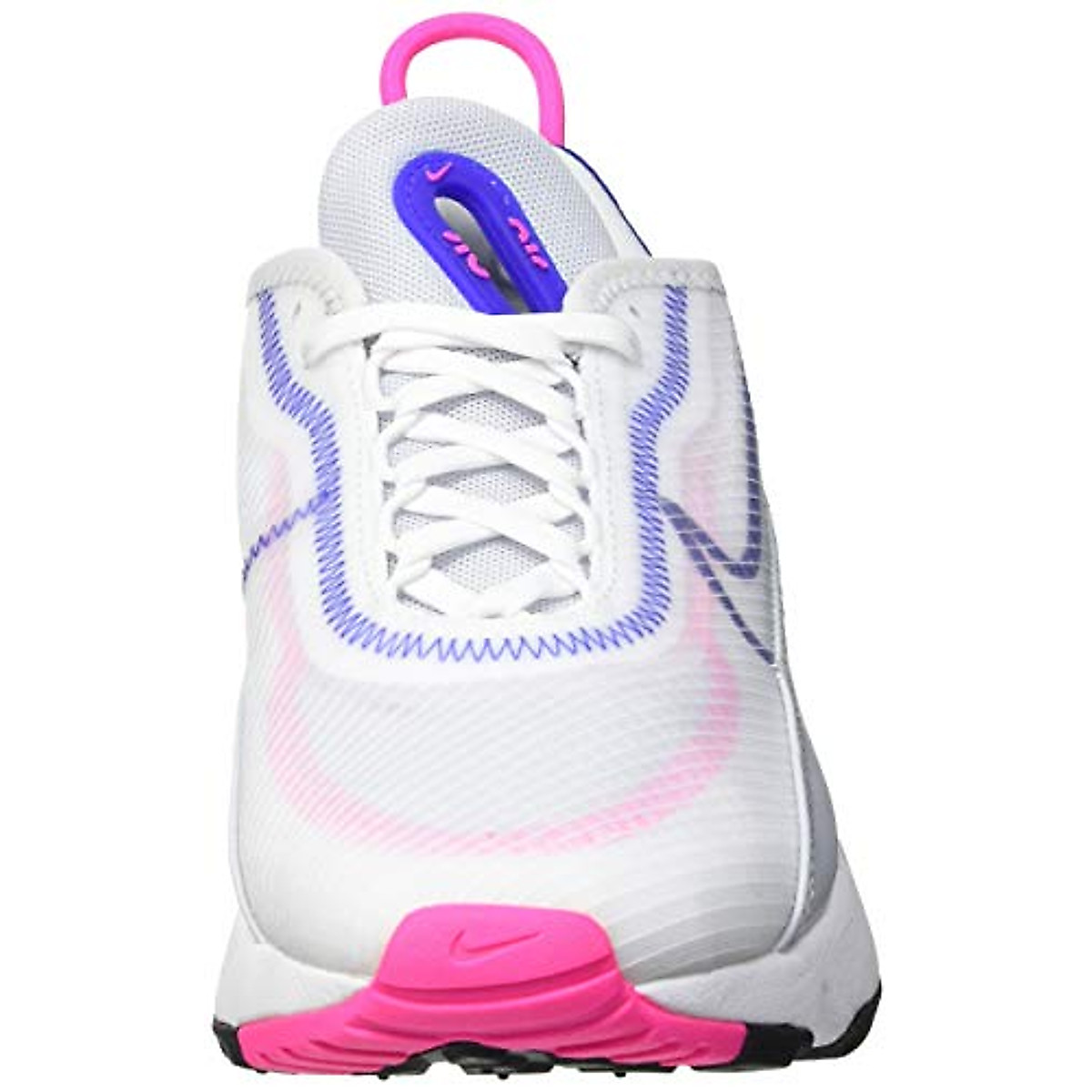 NIKE Women's Running Shoe, White Concord Pink Blast Pure Platinum, 7