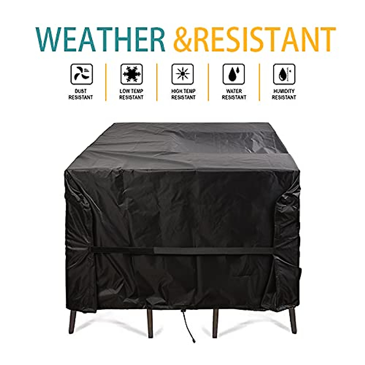 Patio Furniture Set Cover Outdoor Sectional Sofa Set Covers Waterproof Outdoor Dining Table Chair Set Cover 98 Inch