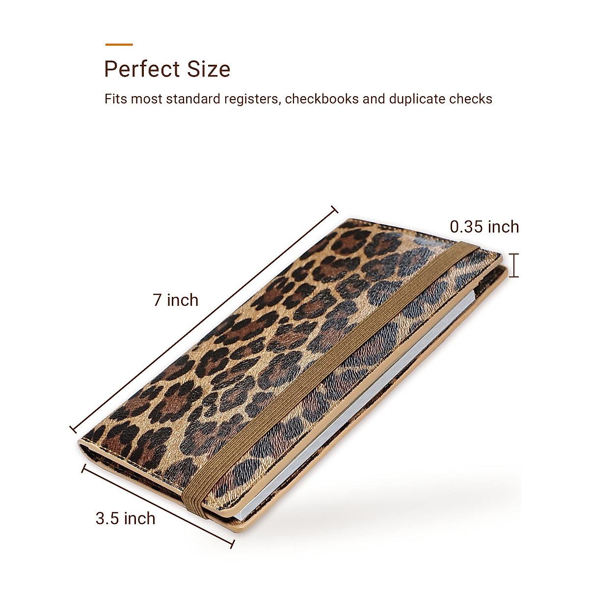 Zreal Checkbook Cover for Men & Women, 2 Pack Premium Vegan Leather Checkbook Holder Slim Wallets for Top & Side Tear Duplicate Checks with RFID Blocking (Dark & Light Leopard)