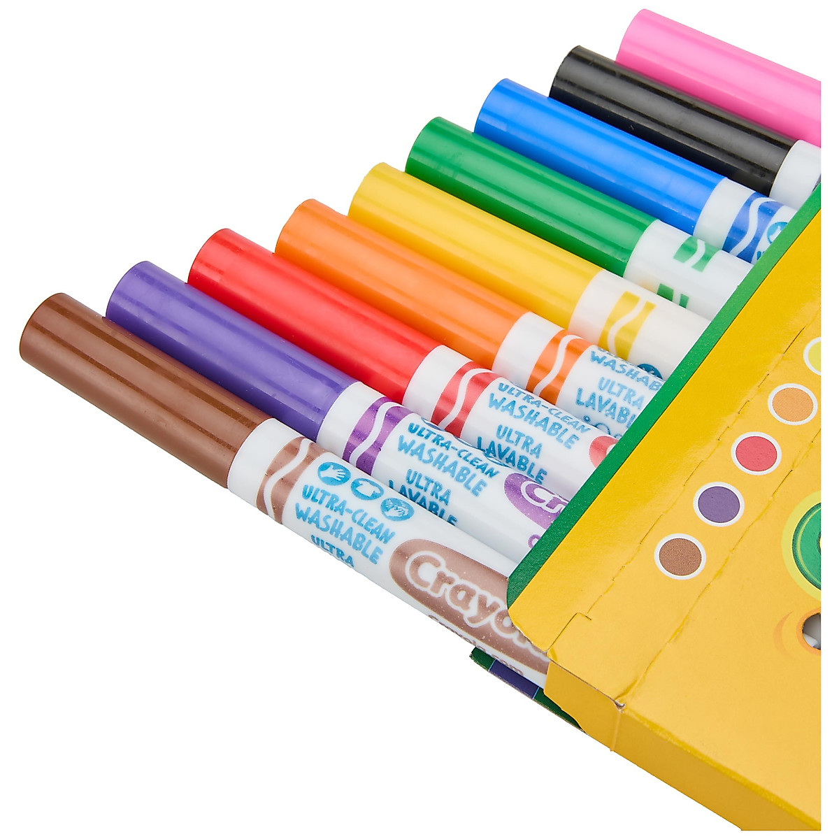 Crayola Ultra Clean Washable Markers, Broad Line, Classic Colors, 10 Count