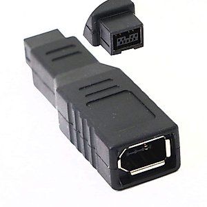XMSJSIY Firewire Adapter,1394a 6 pin Female to 1394b 9 pin Male IEEE 400 to 800 Data Transfer Adapter Converter