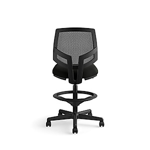 The HON Company SB11.T HON5715SB11T HON Volt Mesh Back Task Upholstered Adjustable Office Stool, Black (H5715)