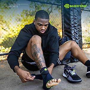 Bauerfeind Sports Ankle Support - Breathable Compression (Black, Medium/Right)