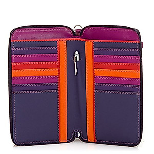 mywalit Multi-Color Purse With Shoulder Strap | 16 Cards, Phone & Coin Pockets