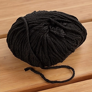 JubileeYarn Bamboo Cotton Chunky Yarn - 100g/Ball - Midnight Black - 2 Balls