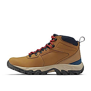 Columbia mens Newton Ridge Plus Ii Waterproof Boot Hiking Shoe, Light Brown/Red Velvet, 12 US