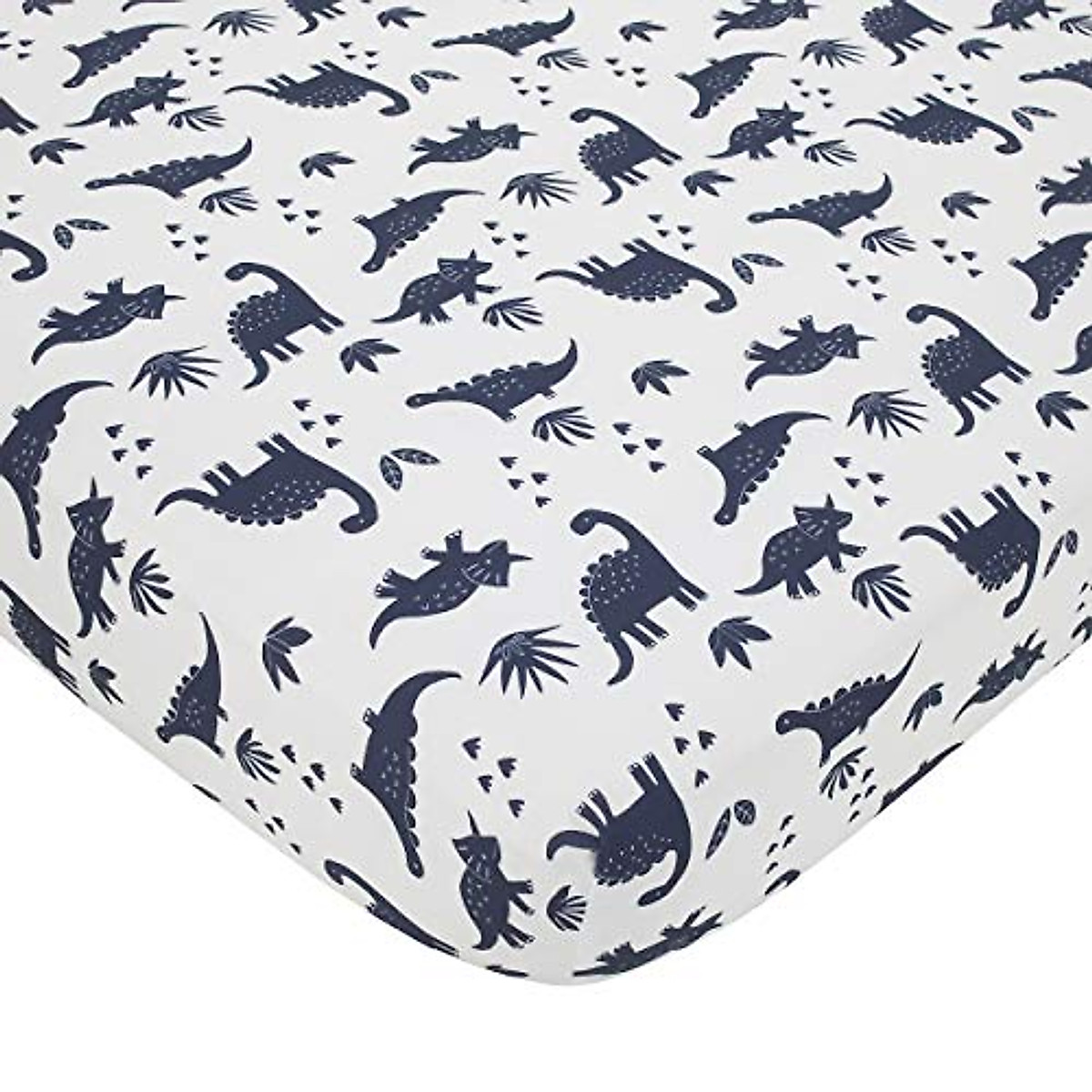 Carter's Dino Adventure Gray and Blue 3 Piece Crib Bedding Set - Comforter, Fitted Crib Sheet, and Crib Skirt
