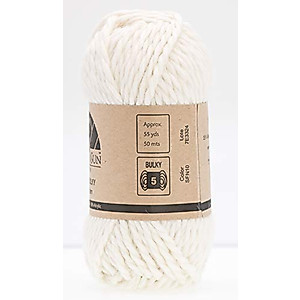 (3 Small Gorgeous Skeins) Alpaca Yarn Blend Umayo [165 Yards Total] Ivory, 5 Bulky