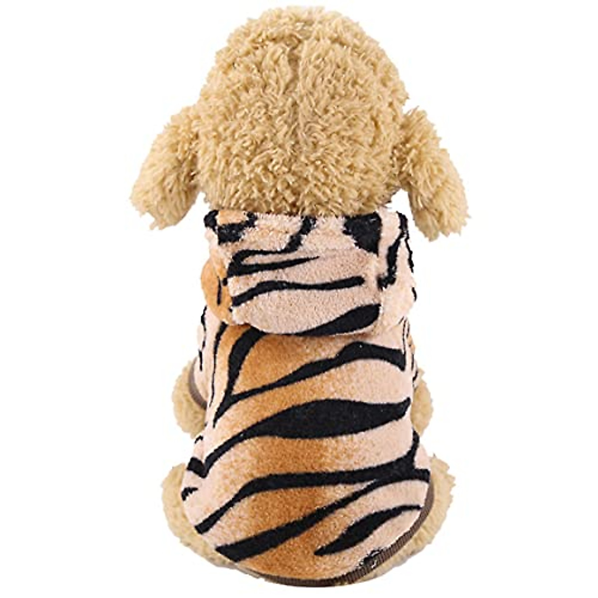 XIAOYU Pet Clothes Puppy Dog Cat Hoodie Warm Sweater Costume Halloween Cosplay Party Apparel, Tiger, S