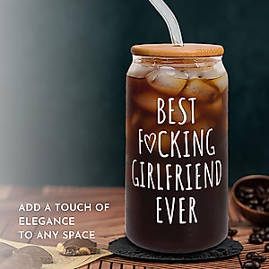 Gifts for Girlfriend - Gifts for Her - Girlfriend Gifts for Women, Couple Gifts - Anniversary, Birthday Gifts for Girlfriend - I Love You Gifts for Her, Gift for Girlfriend - 16Oz Girlfriend Can Glass